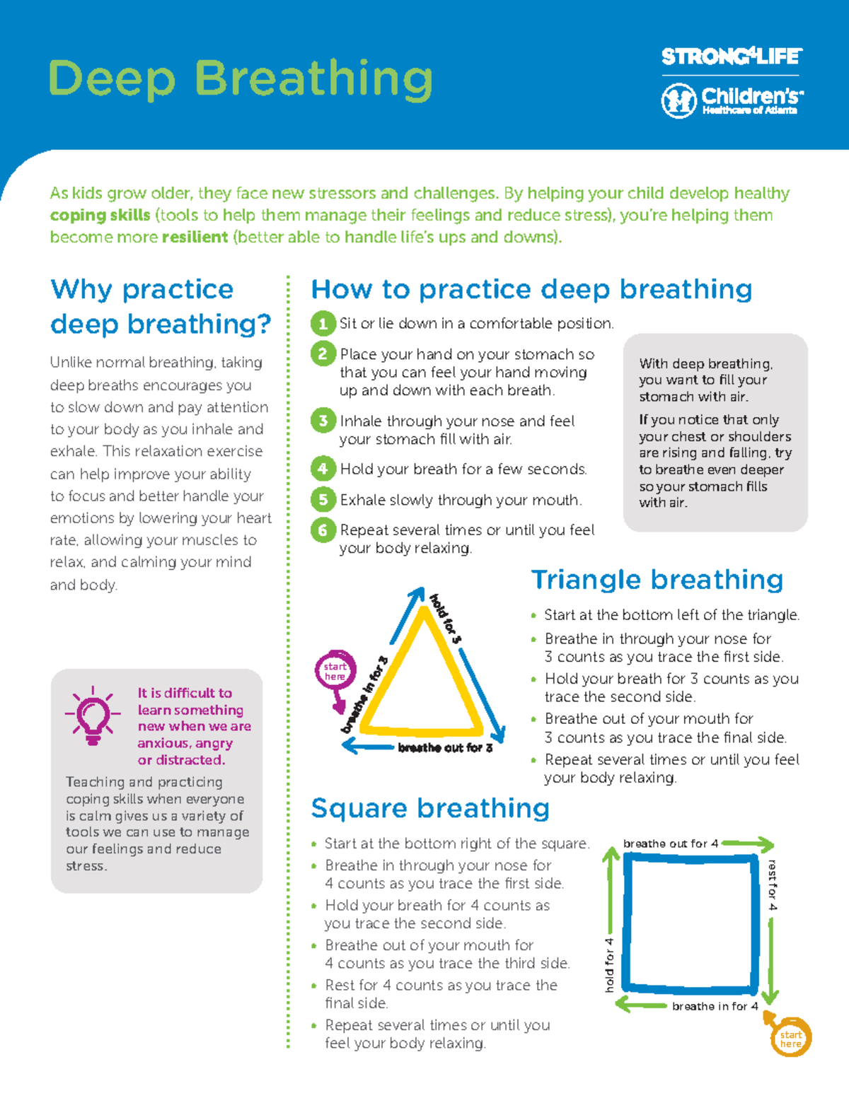 Coping Skills for Kids Deep Breathing - Why practice deep breathing ...