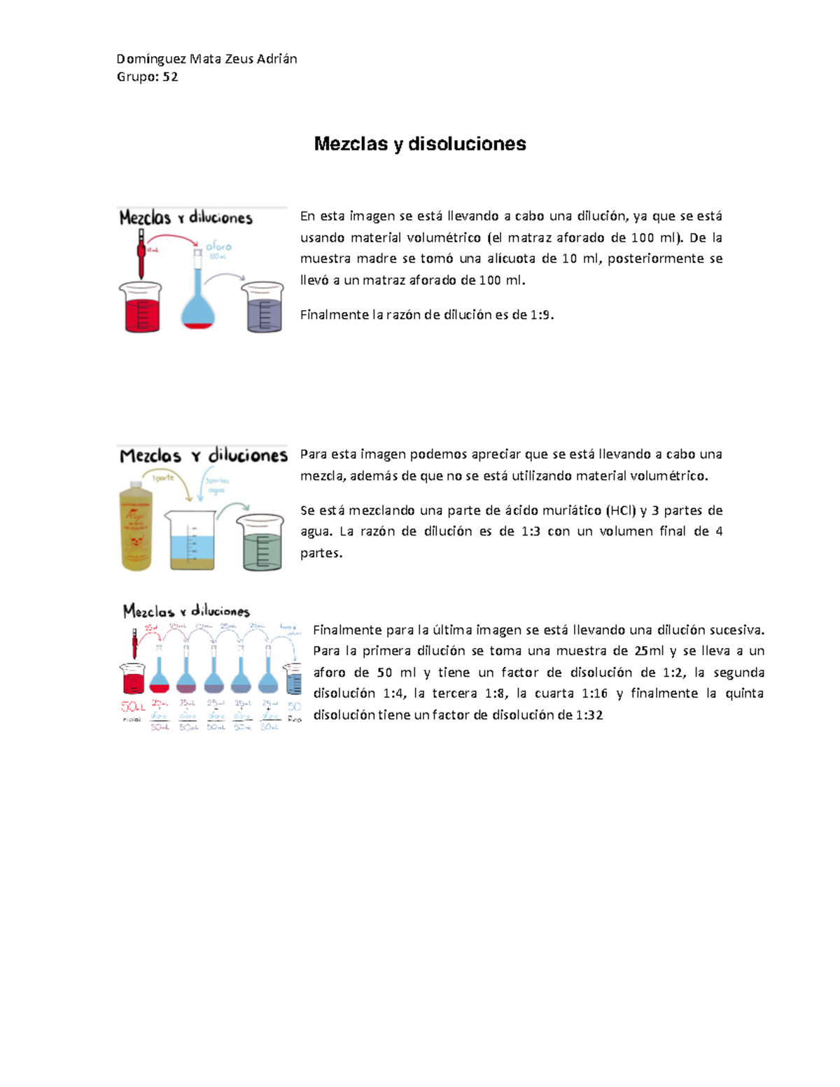 Mezclas y disoluciones - Domínguez Mata Zeus Adrián Grupo: 52 Mezclas y disoluciones En esta ...