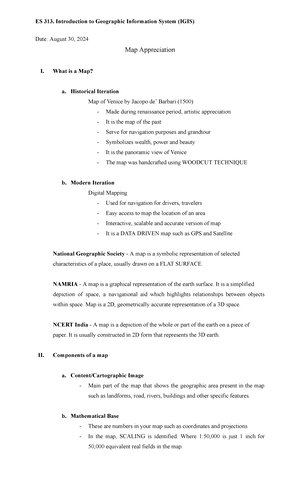 Introduction to Geographic Information System (IGIS) - Date: August 21 ...