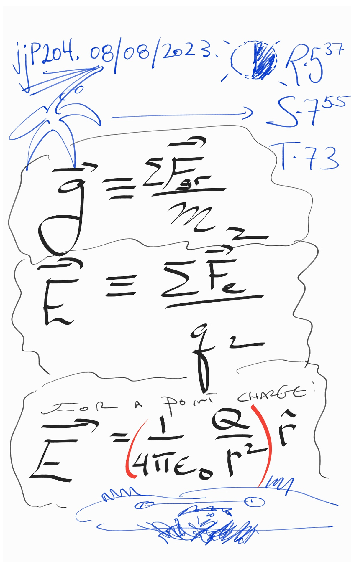 Classnotes 11 - physics electric field notes - jjp204. R 37 EF T I m E ...