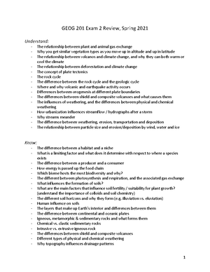 GEOG 201 Exam 1 Notes - Study guide for GEOG201 exam 1 - GEOG 201: Exam ...