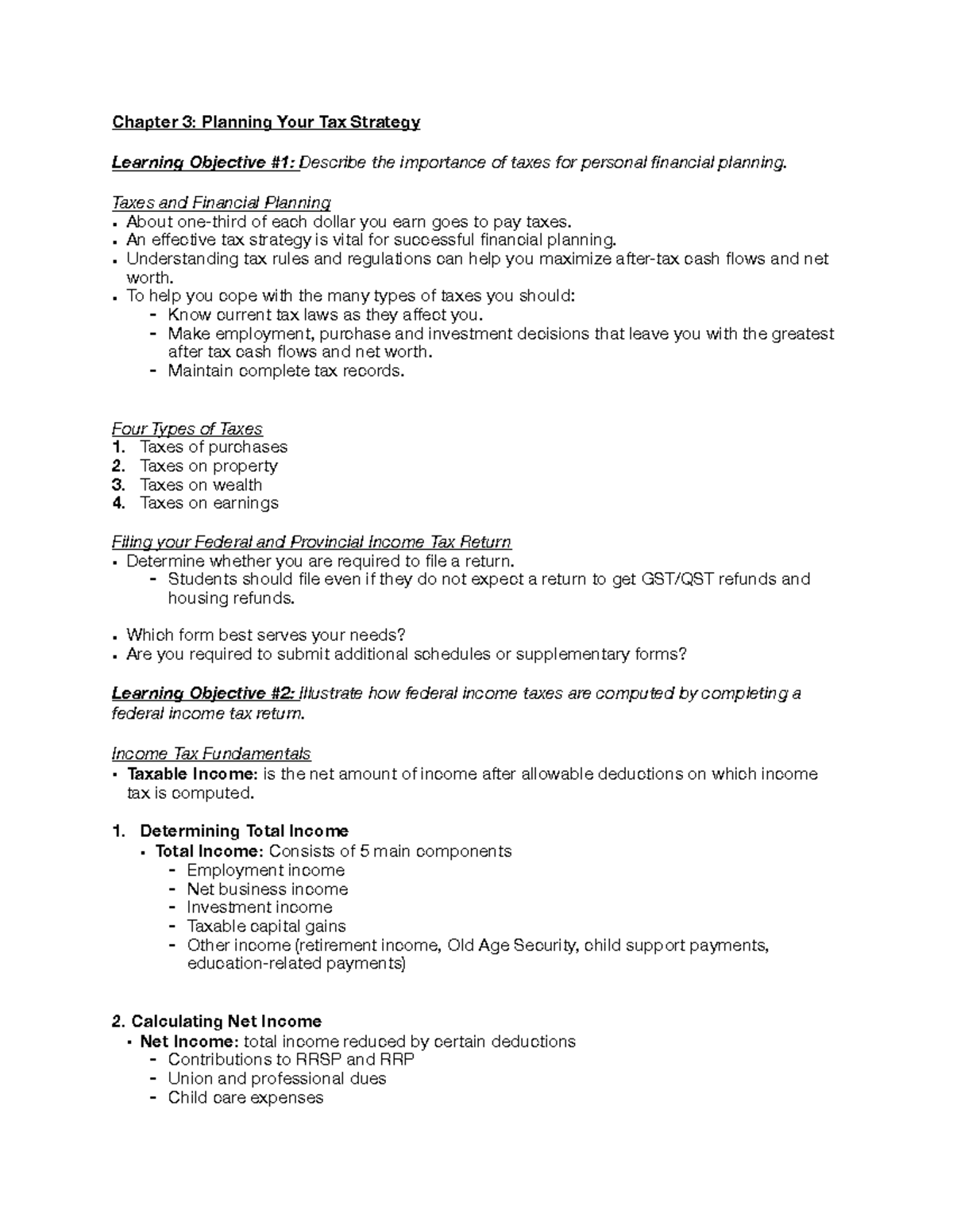 Chap 3 personal finance - Chapter 3: Planning Your Tax Strategy ...