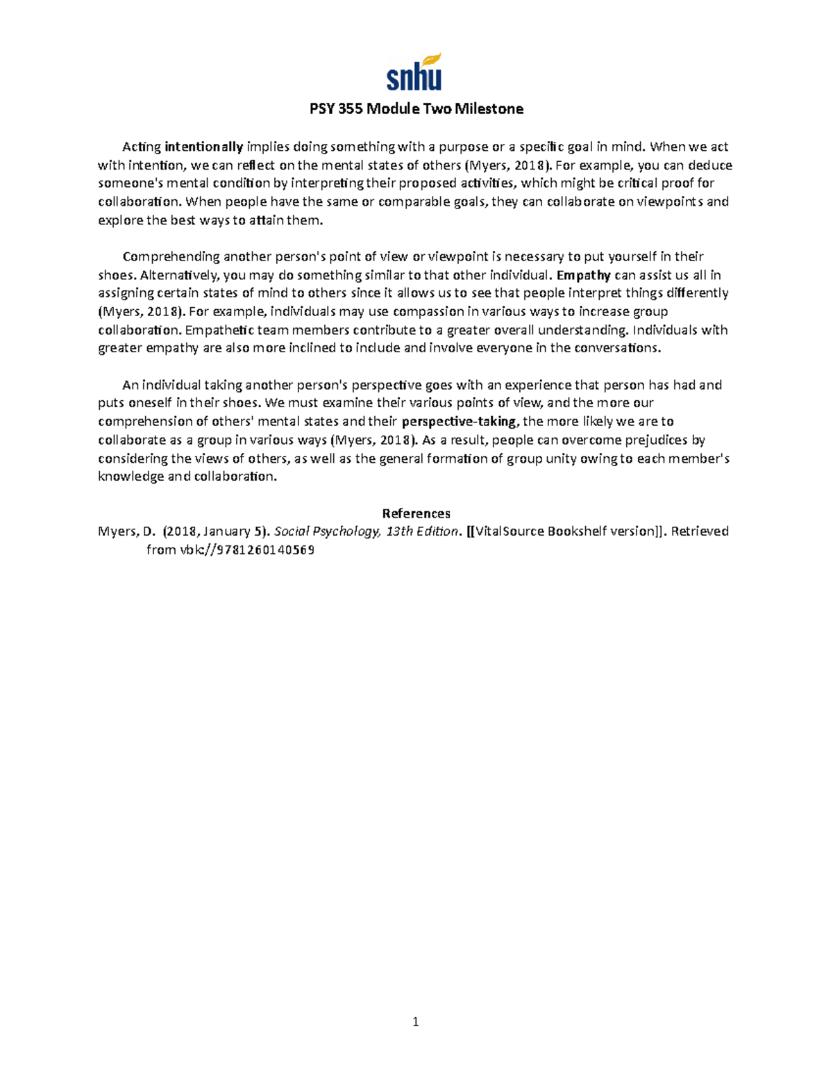 PSY 355 Module Two Milestone Spring 2022 - PSY 355 Module Two Milestone ...