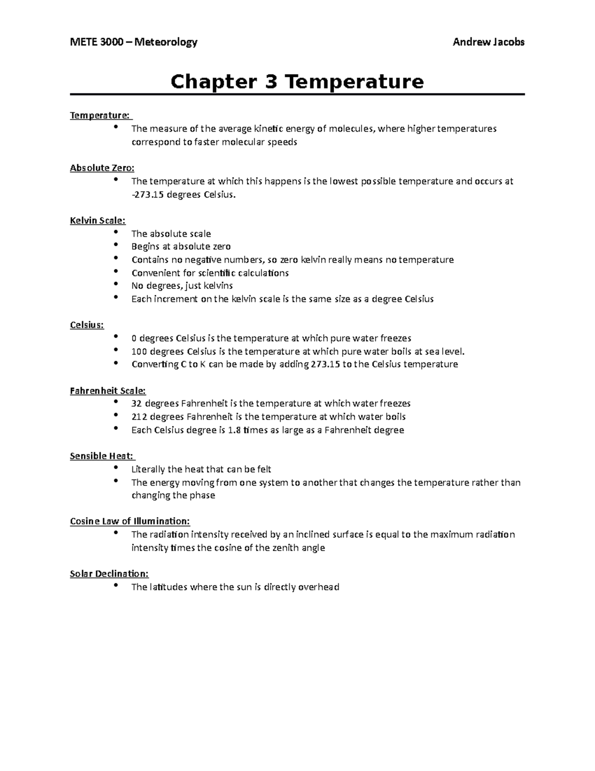 Met - Ch3 Temperature - Lecture notes 7 - METE 3000 – Meteorology ...