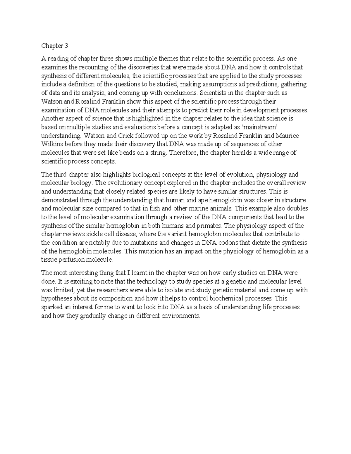 Reading Chapter 3 - Chapter 3 A reading of chapter three shows multiple ...