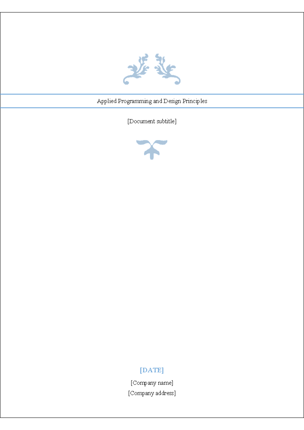 Chethiya - APDP - abcdefghij - Applied Programming and Design Principles [Document subtitle ...