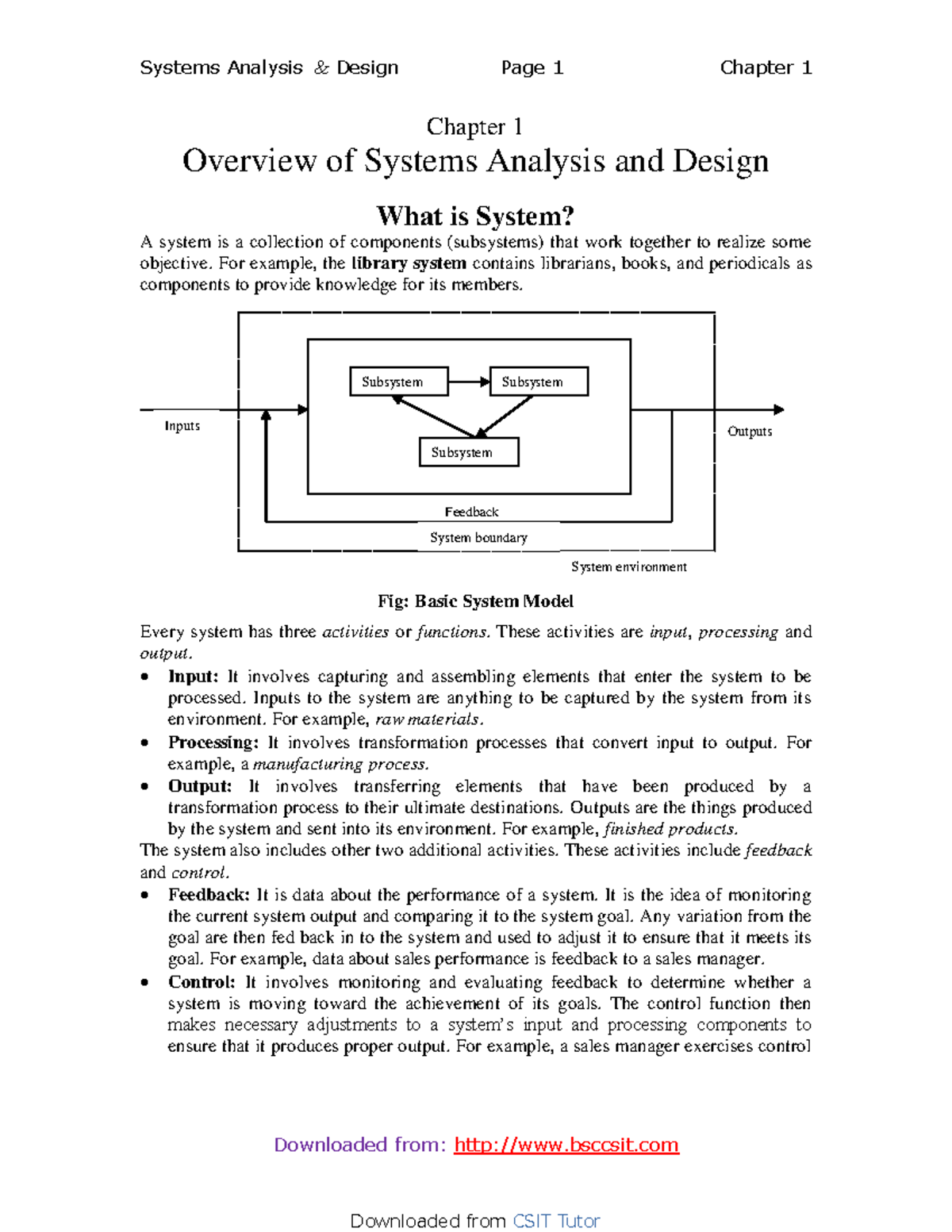 Simulation and Modelling Note - Downloaded from: bsccsit Chapter 1 ...
