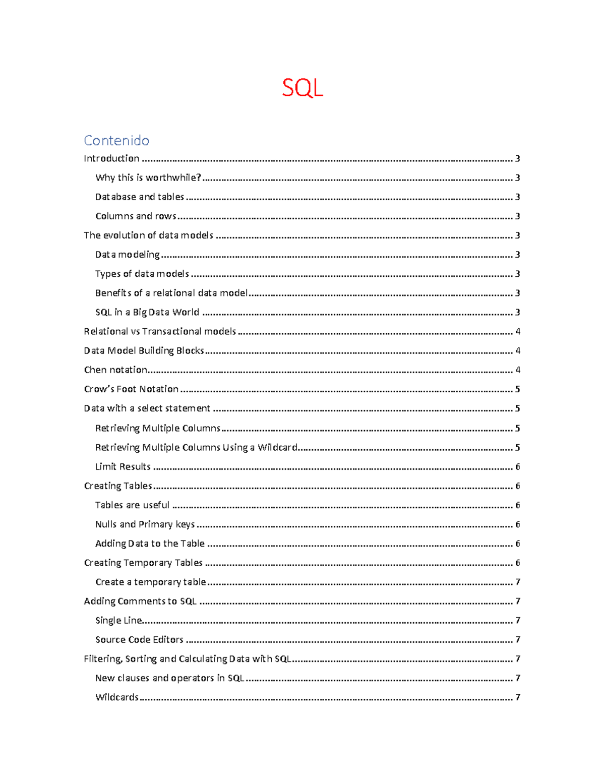 SQL Start - Introducción a funciones básicas de SQL sobre consultas de ...
