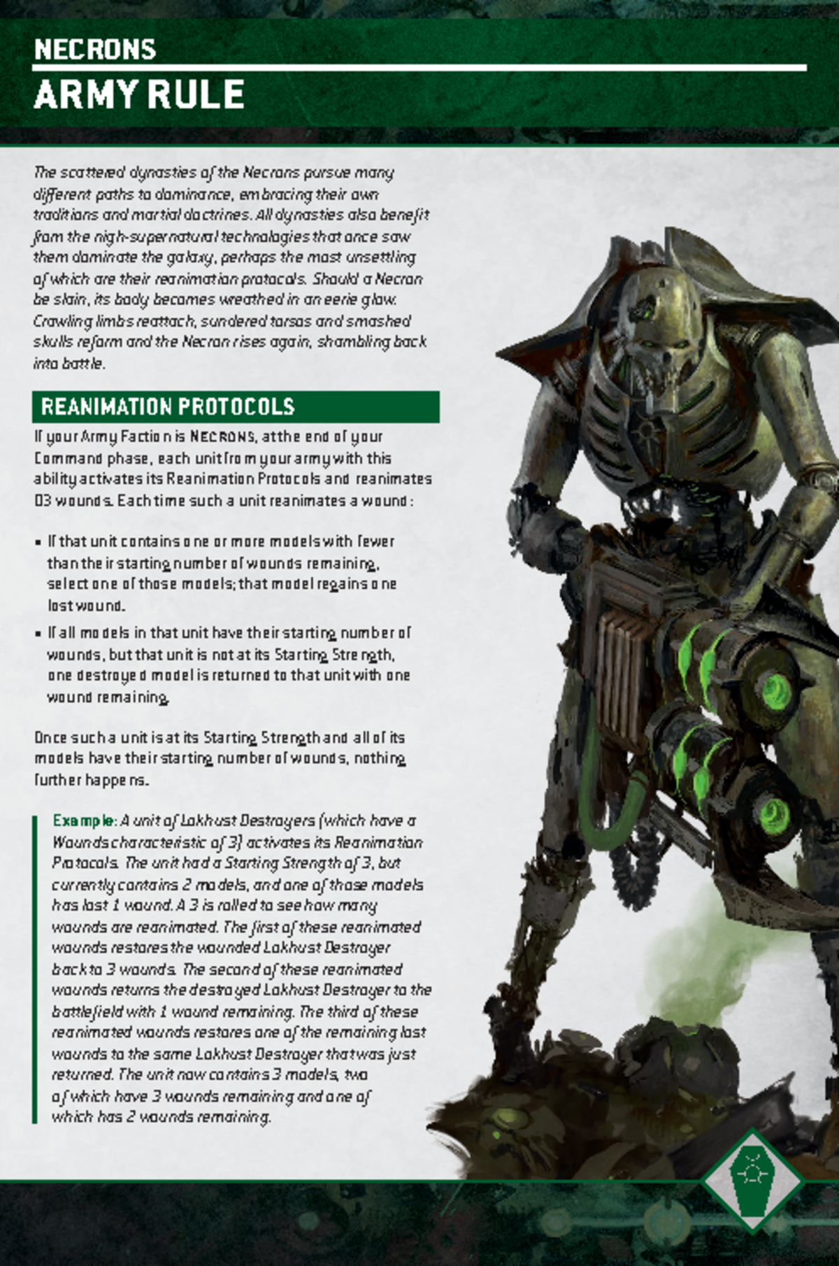 Necrons - swows - NECRONS ARMY RULE The scattered dynasties of the ...