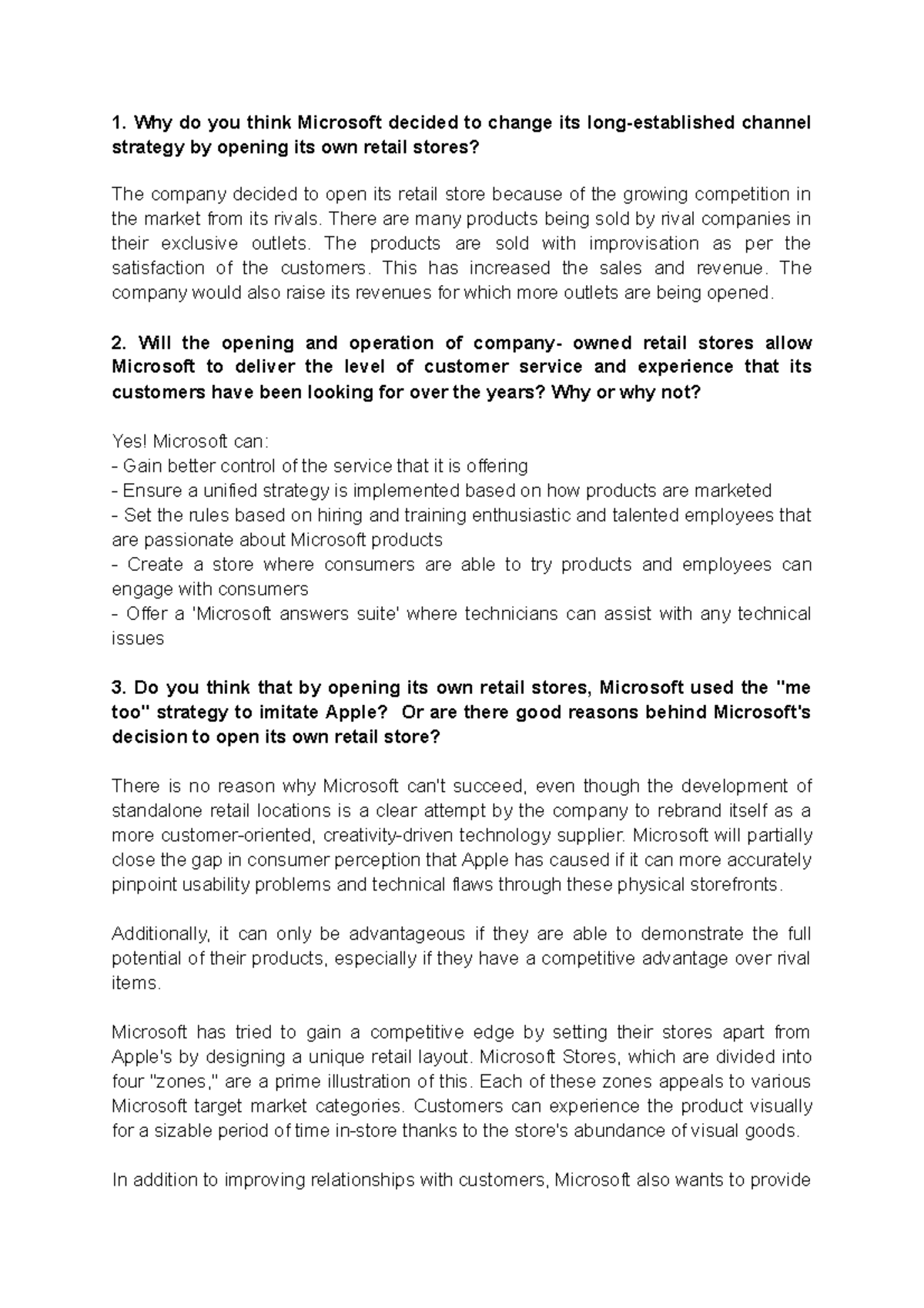 Case study 2 - Hope you guide enjoy it - Why do you think Microsoft ...