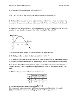 Physics Ch 5 Notes And Practice - PHYSICS 111 - Studocu