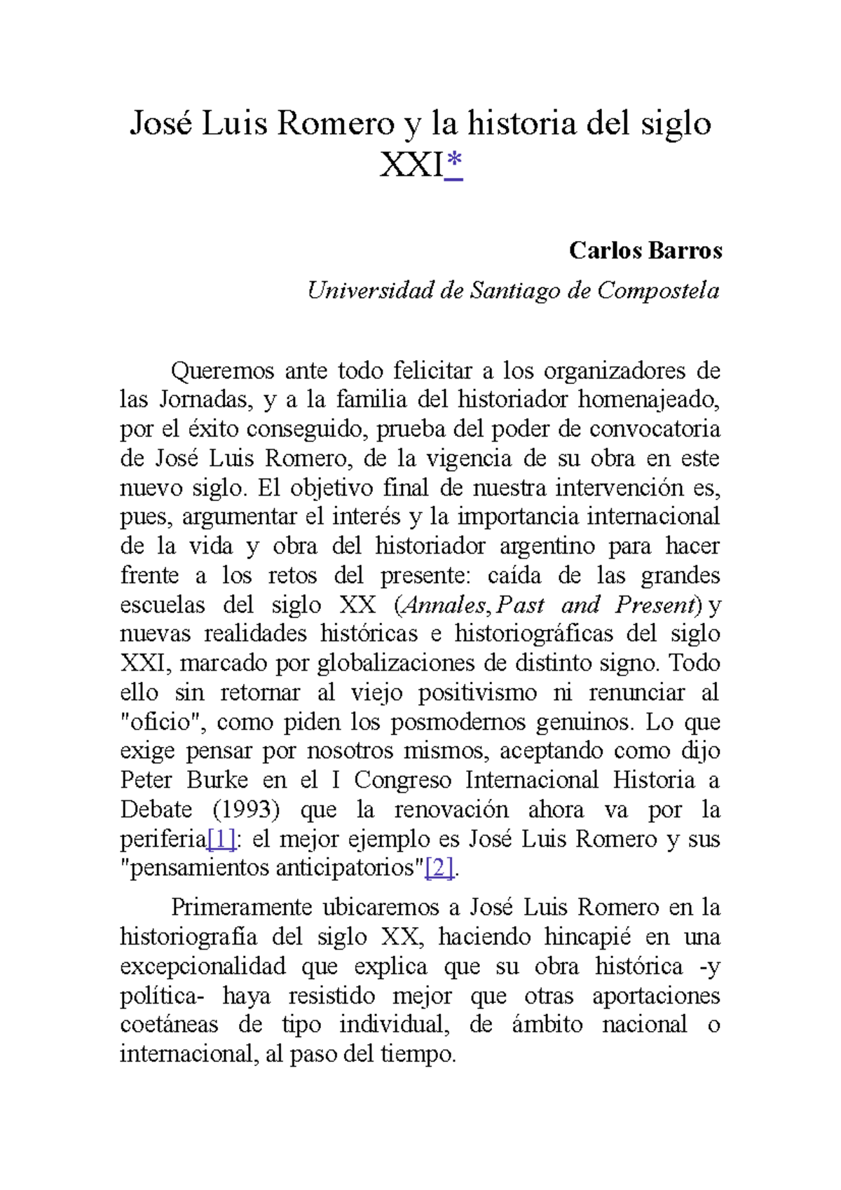 Jos Luis Romeroylahistoriadelsiglo XX 1 - José Luis Romero y la ...