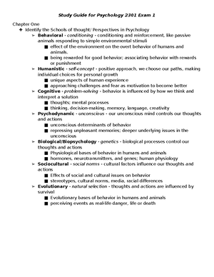 Assignment 3- Psychology - Gonzalez Professor Williams PSYC- 2301 1005 ...