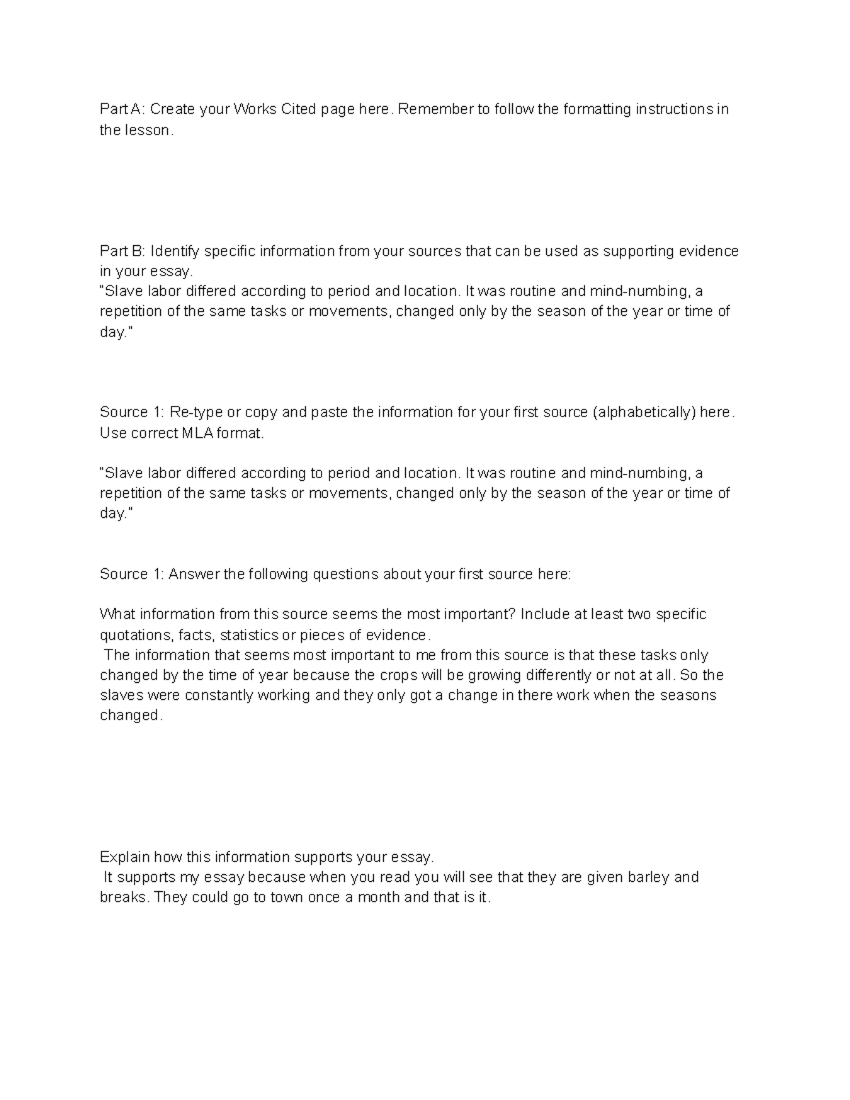 Untitled document 6 - Chemistry - Part A: Create your Works Cited page here. Remember to follow ...