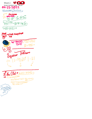 Calc 2 Worksheet 7 - Studocu