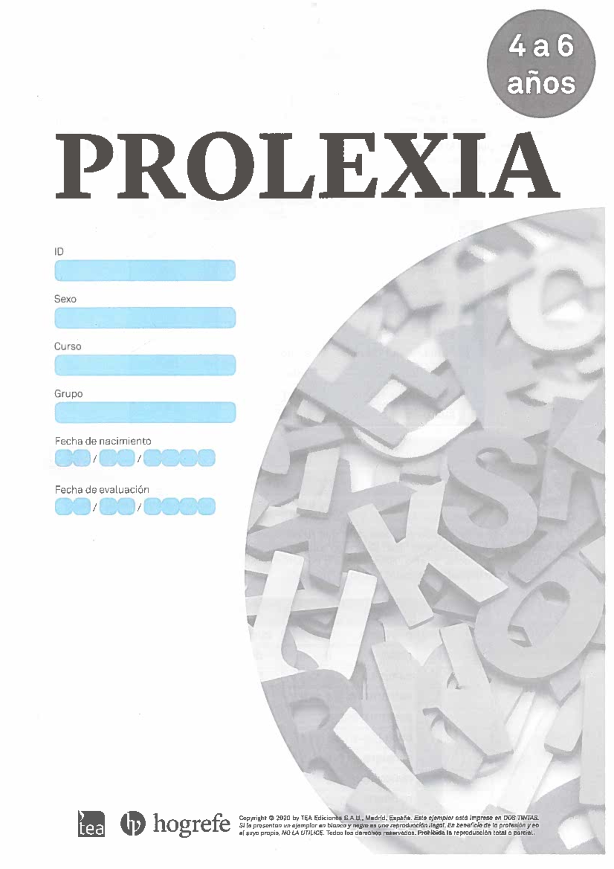 Prolexia Cuadernillo 4 A 6 AÑOS - Clinica Psicopedagogica 1 - Studocu