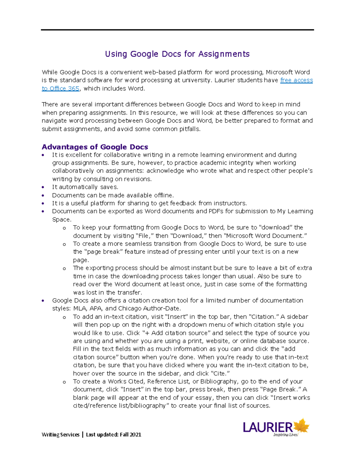 Using-google-docs-for-assignments - Writing Services | Last updated ...