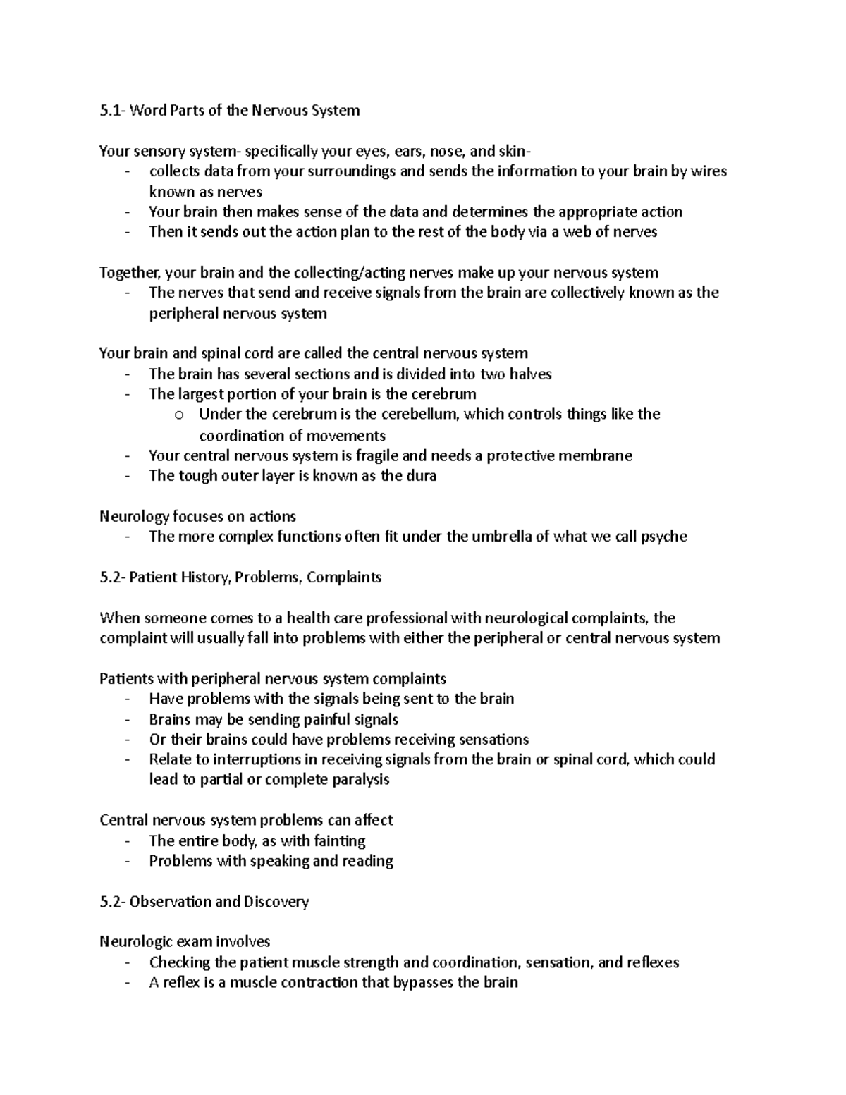 Notes 5 - Chapter 5 of Acquiring medical terminology - 5- Word Parts of ...