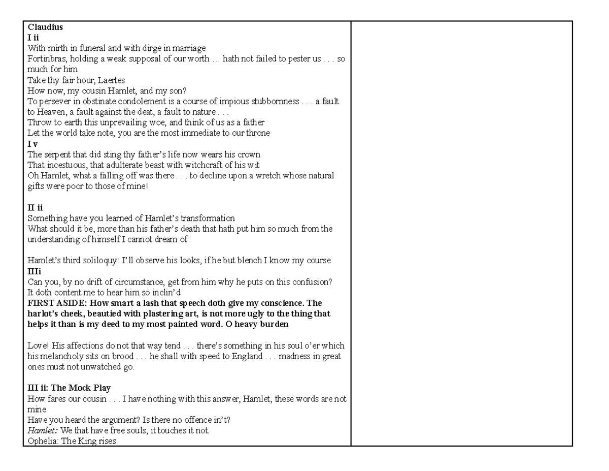Claudius - Claudius I ii With mirth in funeral and with dirge in ...