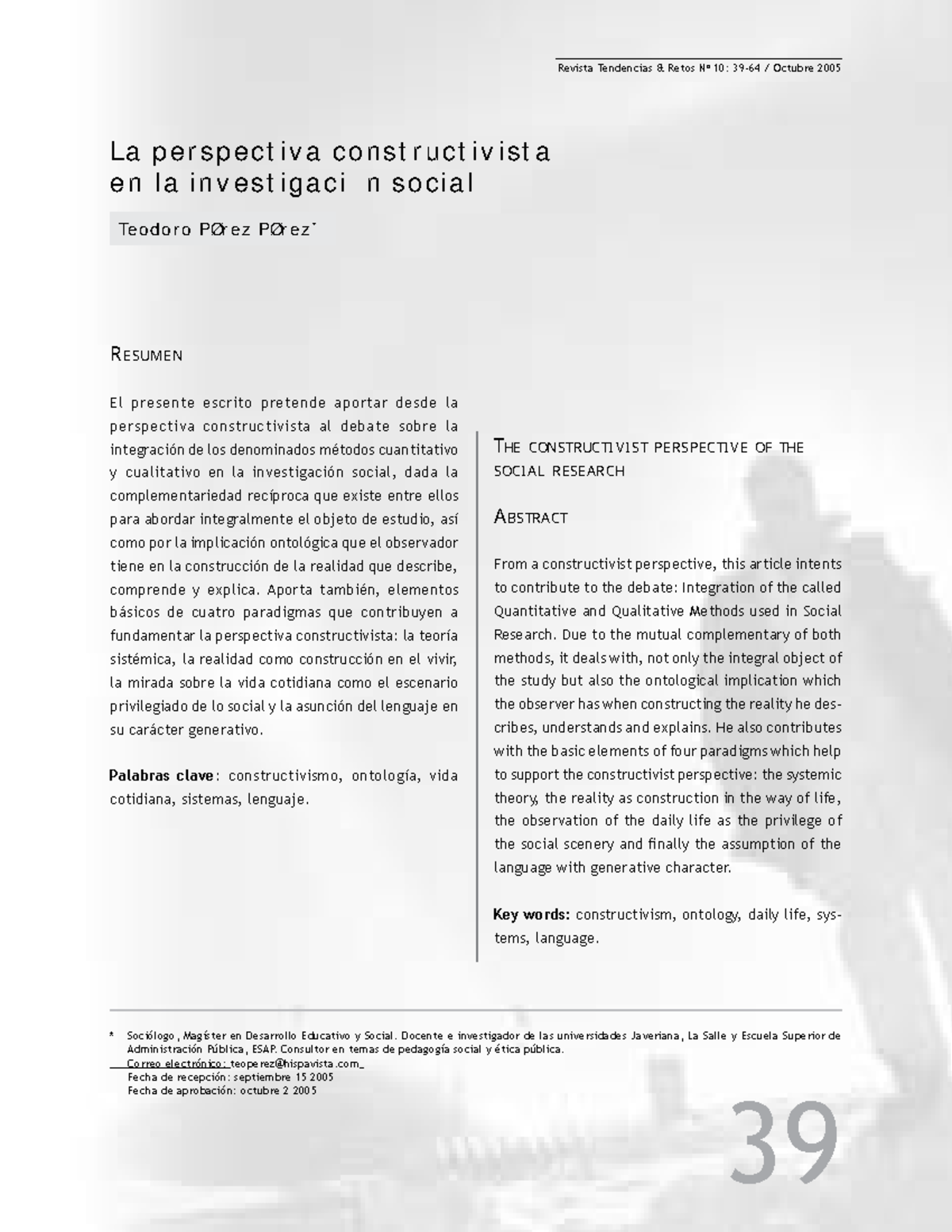 U3 L2 perspectiva constructivista en investigacion social - 39 Revista ...