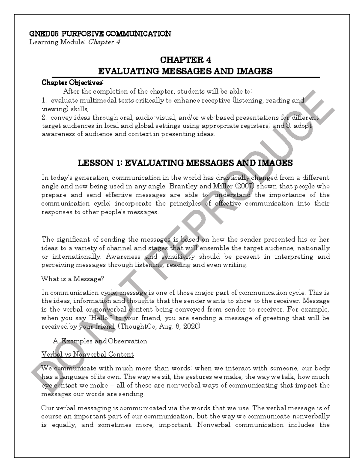 GNED 05- Lecture- Week 8 - Learning Module: Chapter 4 CHAPTER 4 EVALUATING MESSAGES AND IMAGES ...