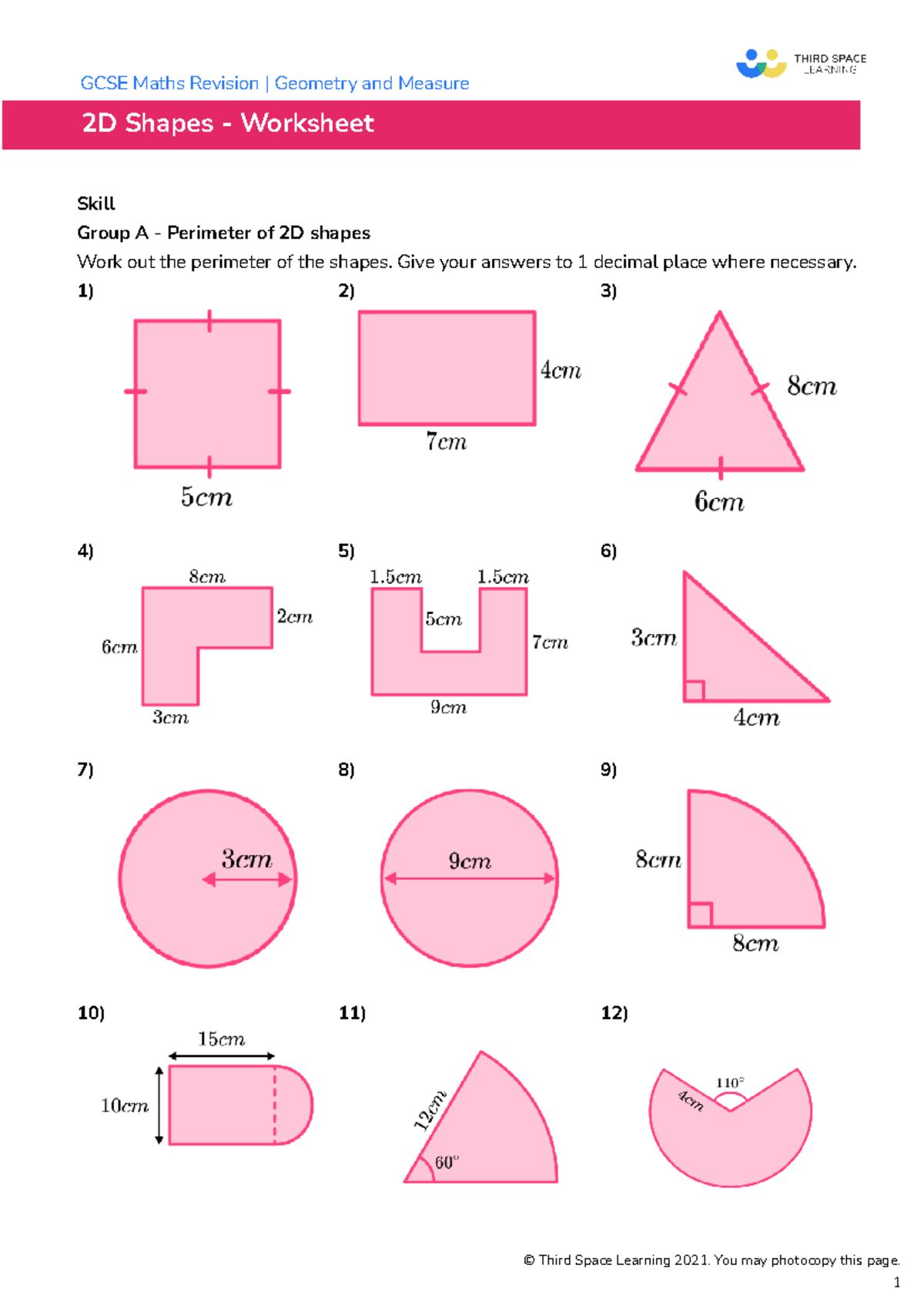 677713819 Third Space Learning 2D Shapes GCSE Worksheet - 2D Shapes ...