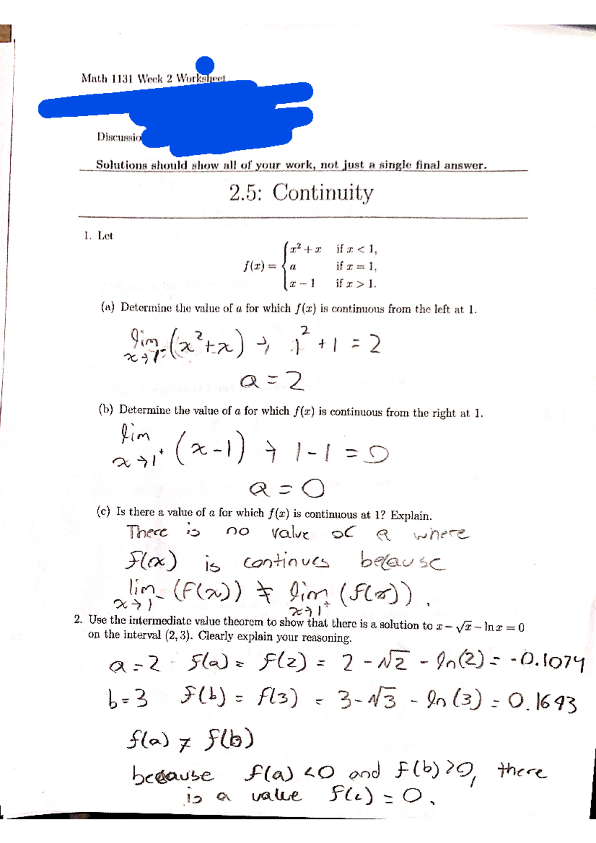 Cam Scanner 09-12-2020 14 - Math 1131 Week 2 Worksheet Discussion ...