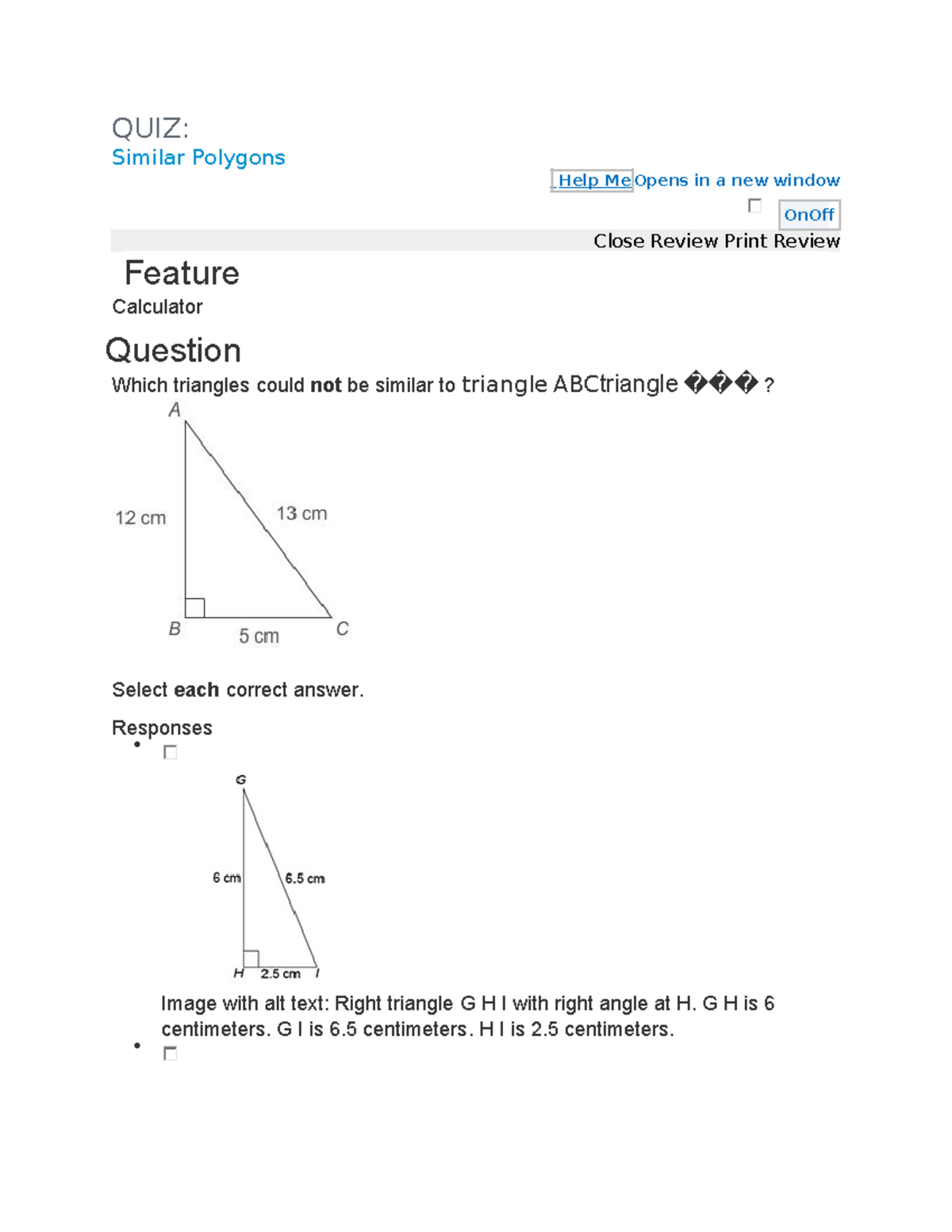 1.o5 similar Quize - QUIZ: Similar Polygons Help Me Opens in a new ...