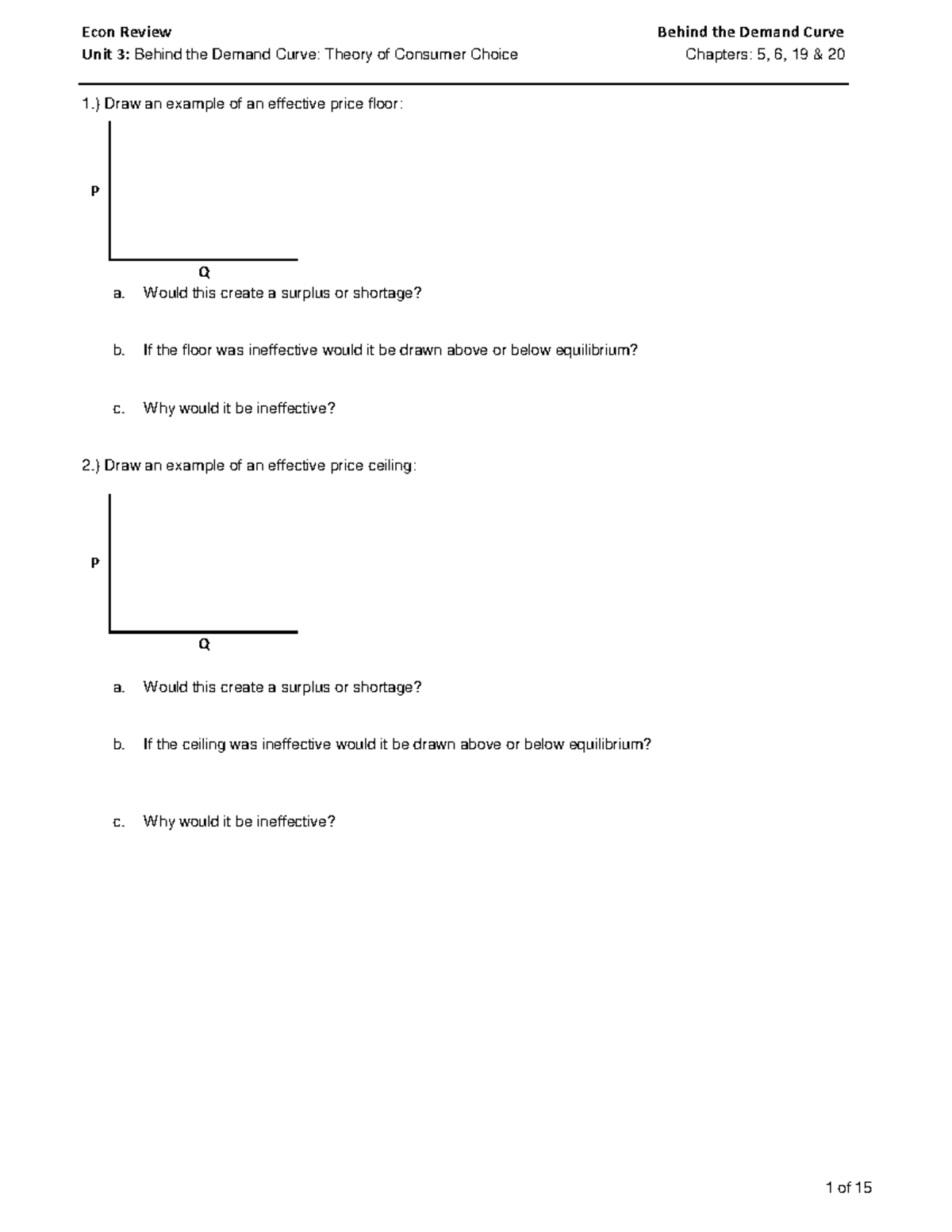 Unit 3 Assignment - Unit 3: Behind the Demand Curve: Theory of Consumer ...