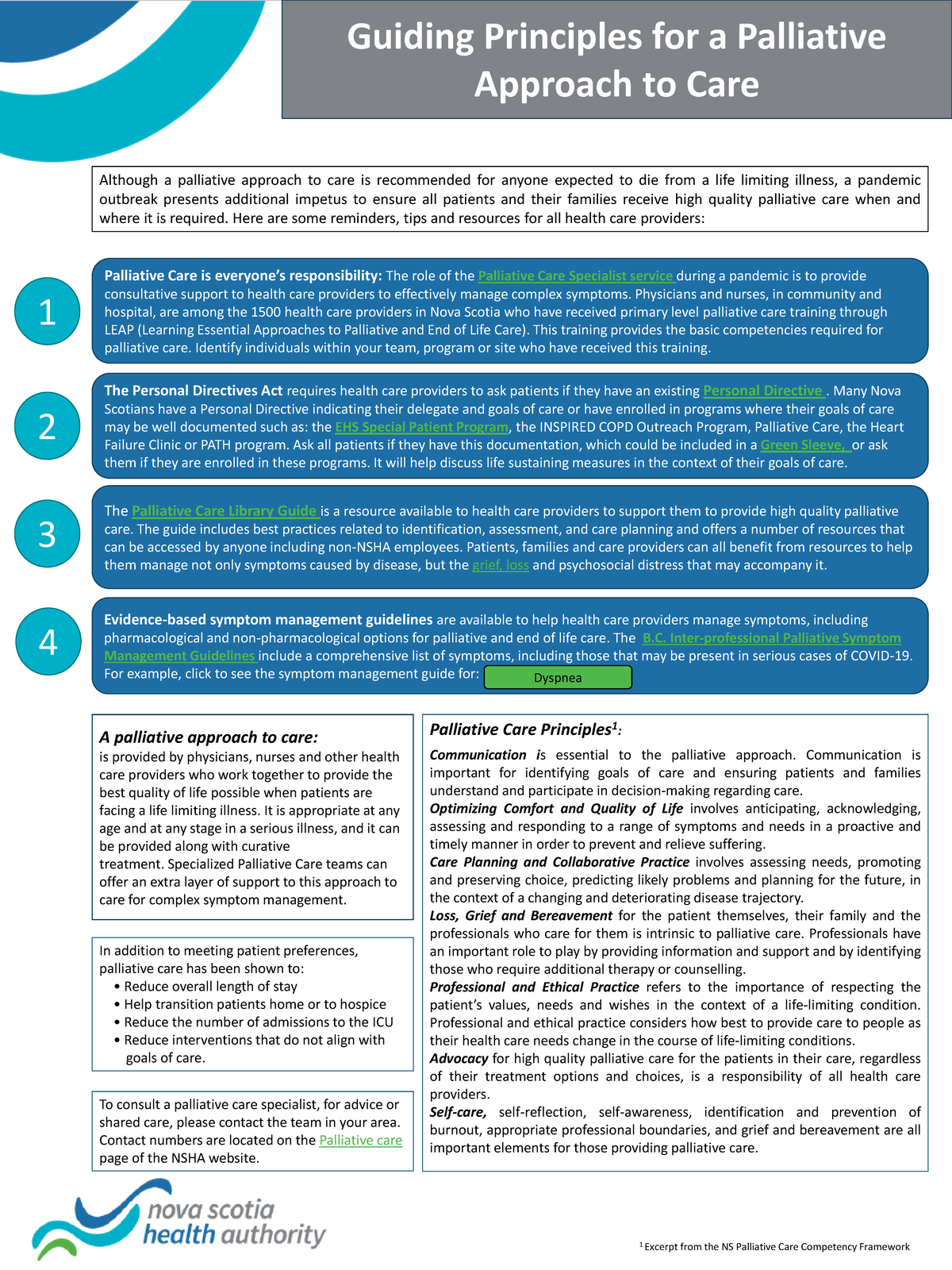 Palliative care guiding principles and resources - Guiding Principles ...