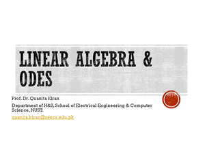 Linear Algebra Assignment-1 - National University of Computer and ...