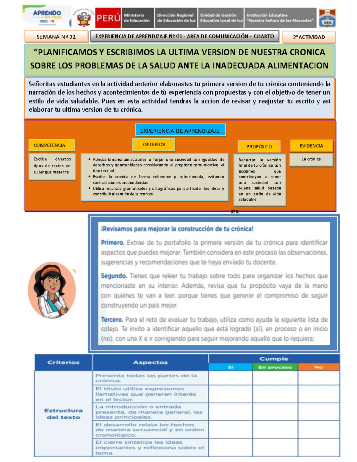 02 Semana - 10 al 14 de 4º Activ. 02 - EXPERIENCIA DE APRENDIZAJE Nº 0 ...