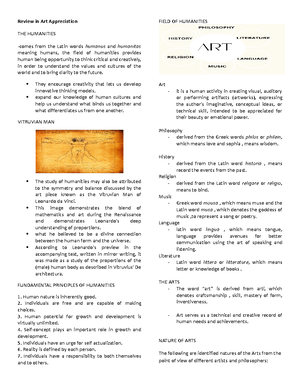 Art Appreciation Midterm Reviewer - ART APPRECIATION MIDTERM REVIEWER ...