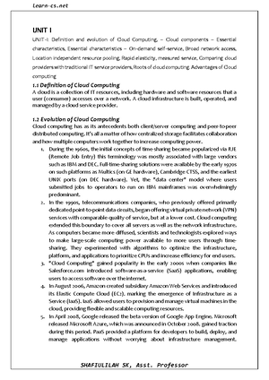 UNIT 3 Cloud Computing(R20) - CLOUD COMPUTING [B20CS4101] UNIT III ...