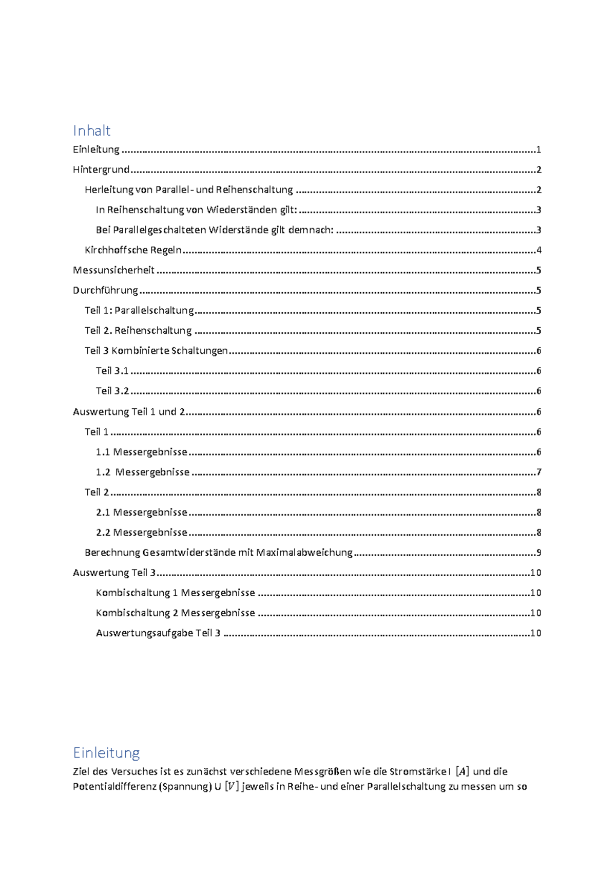 AP2 Versuch1 Protokoll - Physikalisches Anfängerpraktikum II - Uni ...