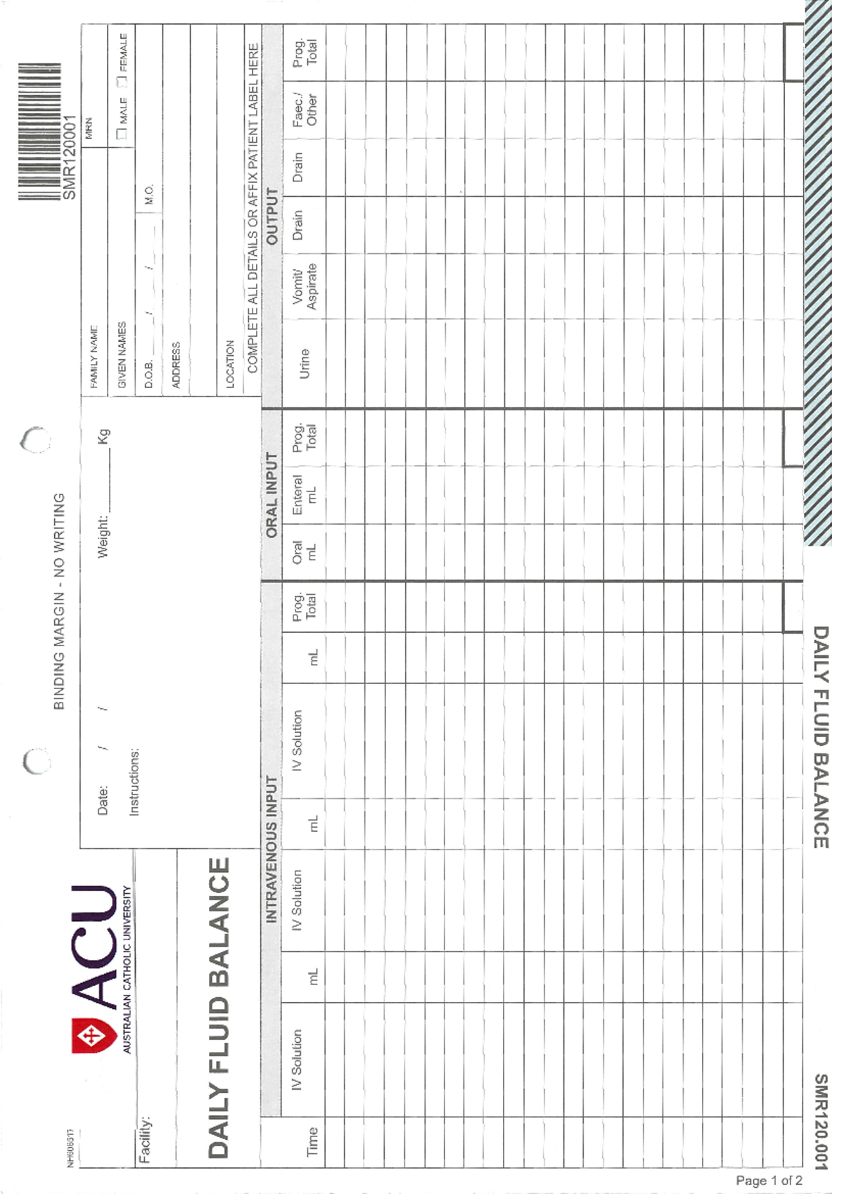 Fluid Balance Chart Simple - NRSG 139 - Studocu