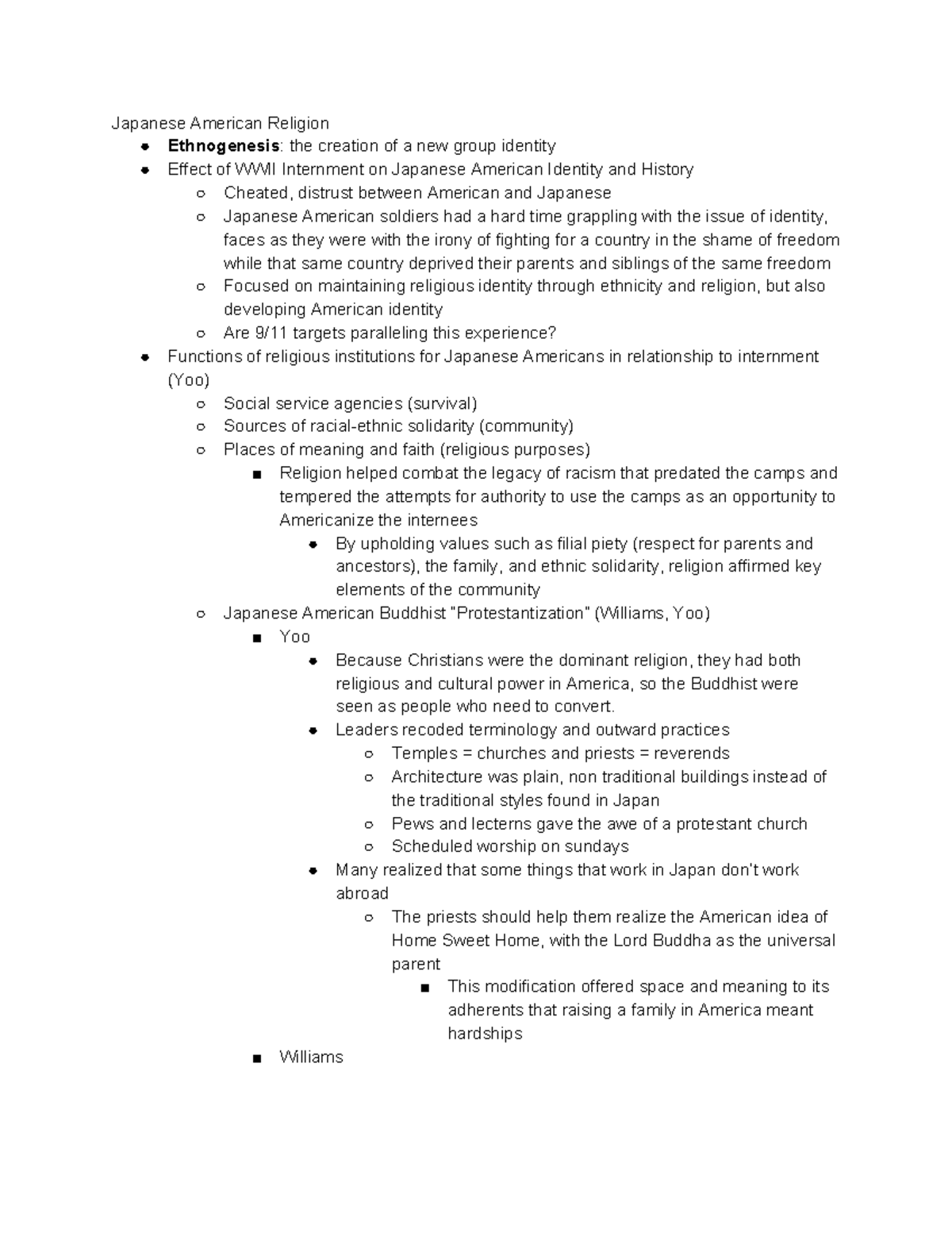 ASAM 71 Final Study Guide - Japanese American Religion Ethnogenesis ...