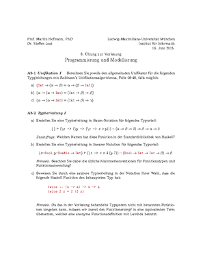 Übungen - Promo Übungsblatt/lösungen 1, Programmierung Und Modellierung ...