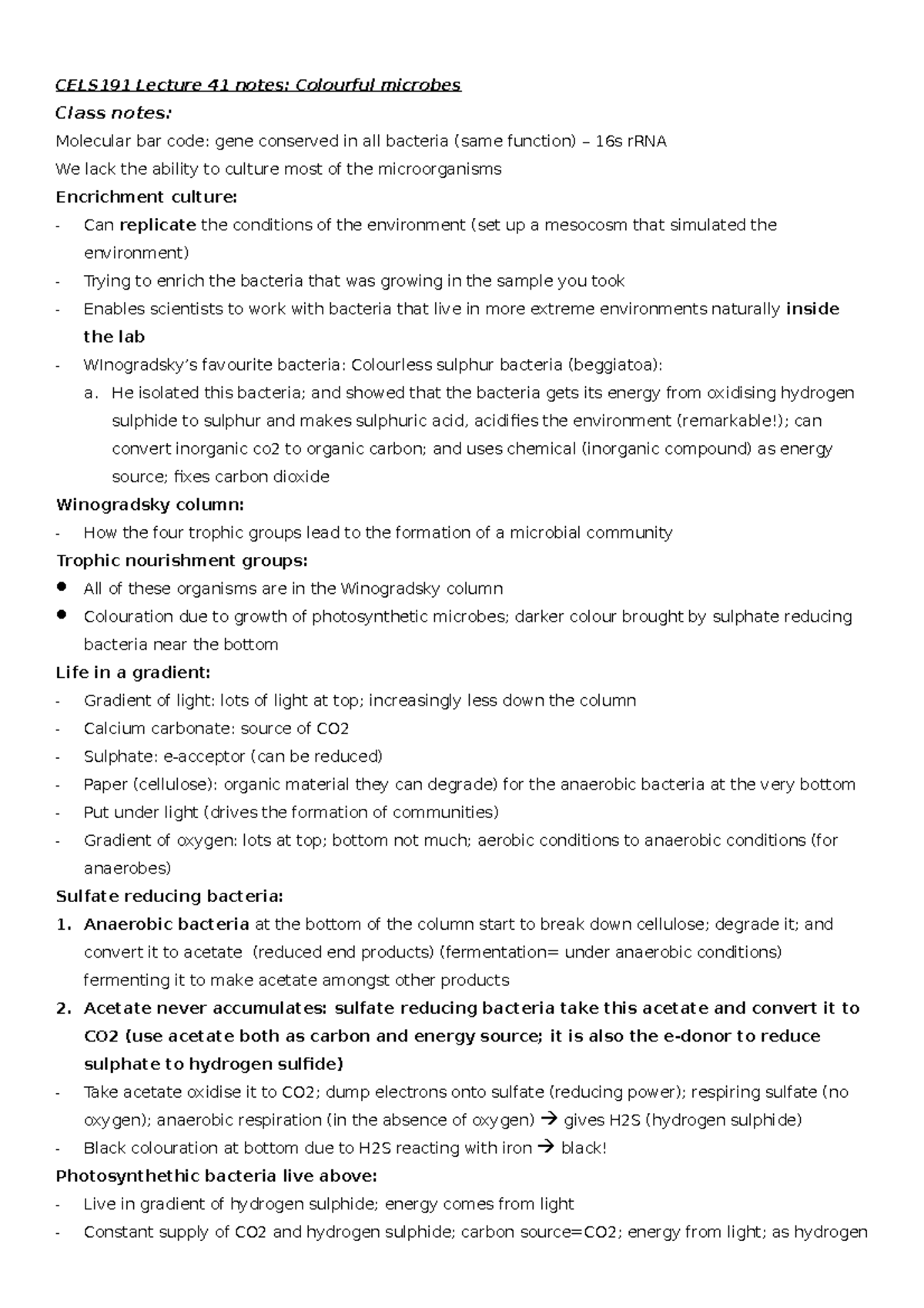 CELS191 Lecture 41 notes - CELS 191 Lecture 41 notes: Colourful ...