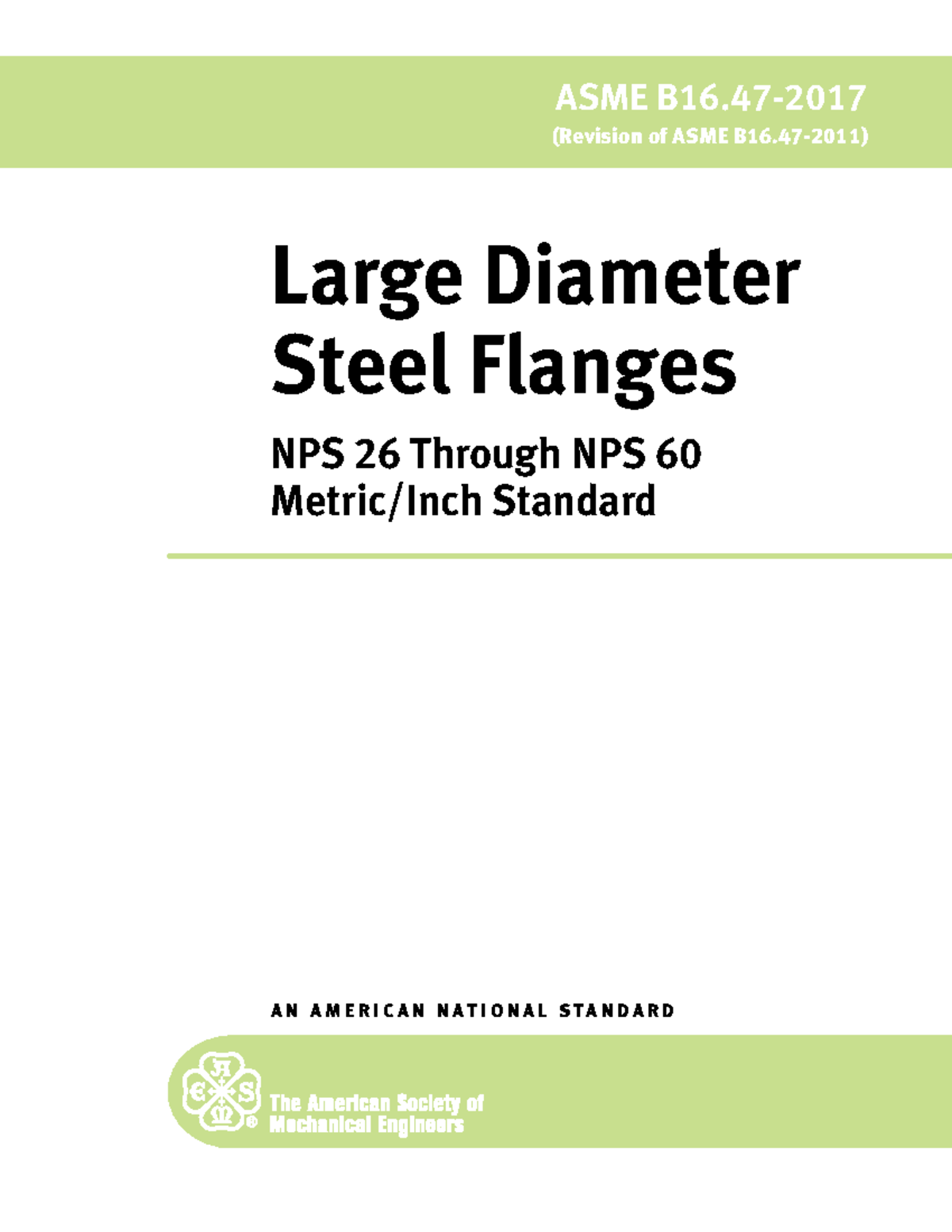 Asme 16 - asme 16.47 for large flanges - Large Diameter Steel Flanges ...