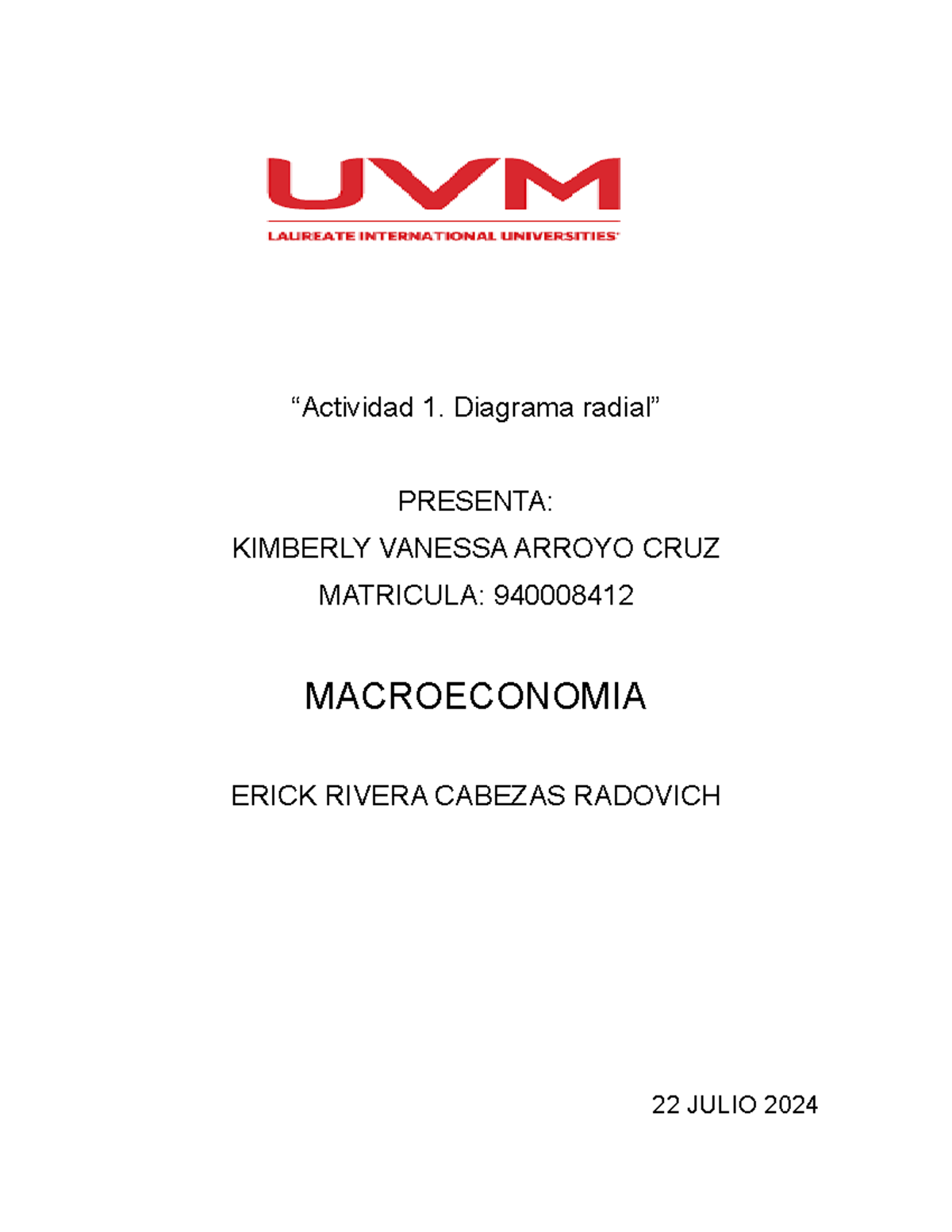 Actividad 1 Diagrama Radial MACROECONOMIA UVM - macroeconomía ...