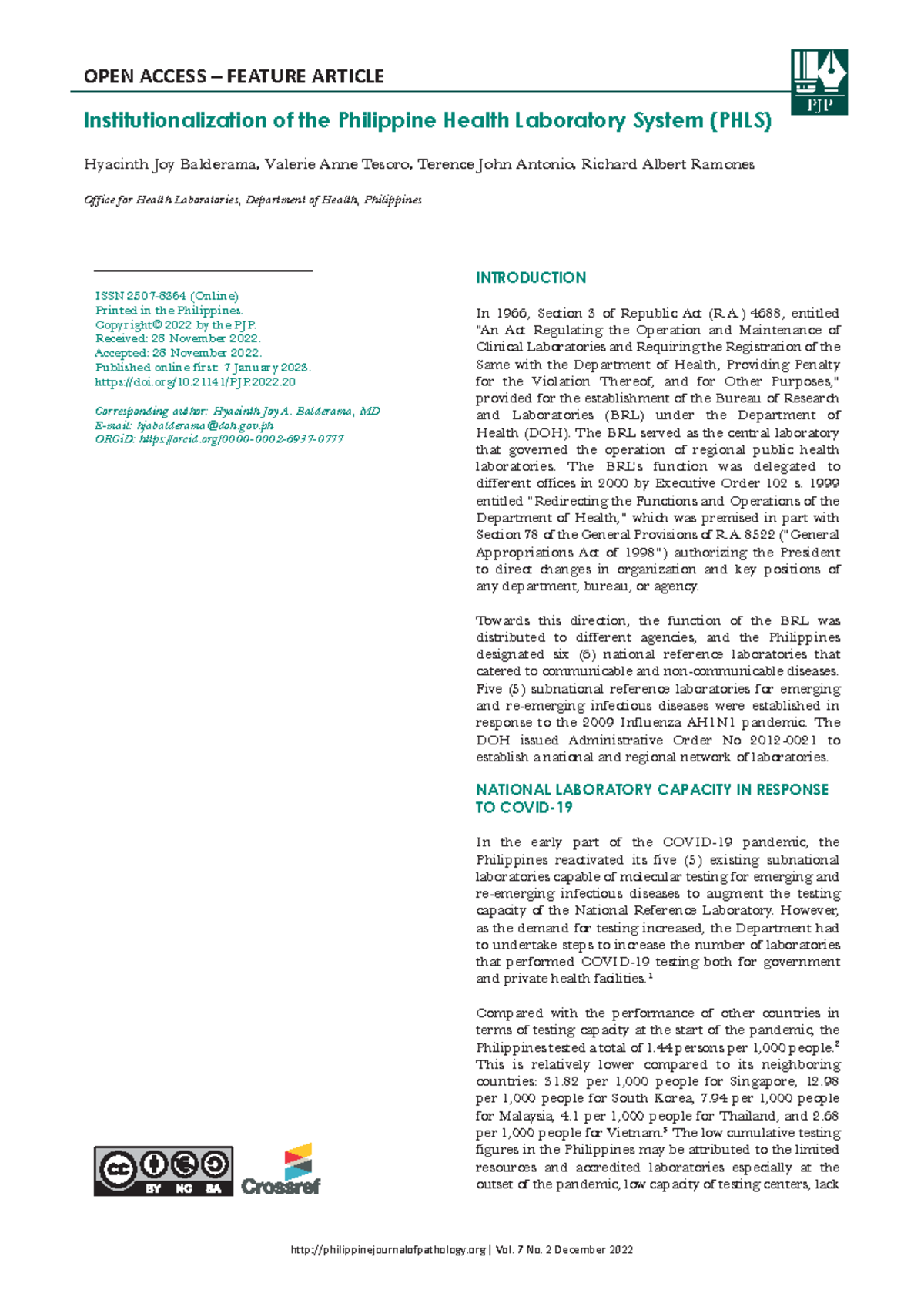 Tandoc a,+06 PJP vol7+no2 07-02-FA-01 8pp - Institutionalization of the ...