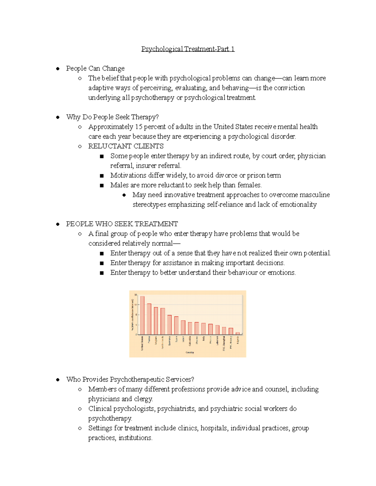 Psychological Treatment-Part 1-PSYC 337 - Psychological Treatment-Part 1 People Can Change The ...