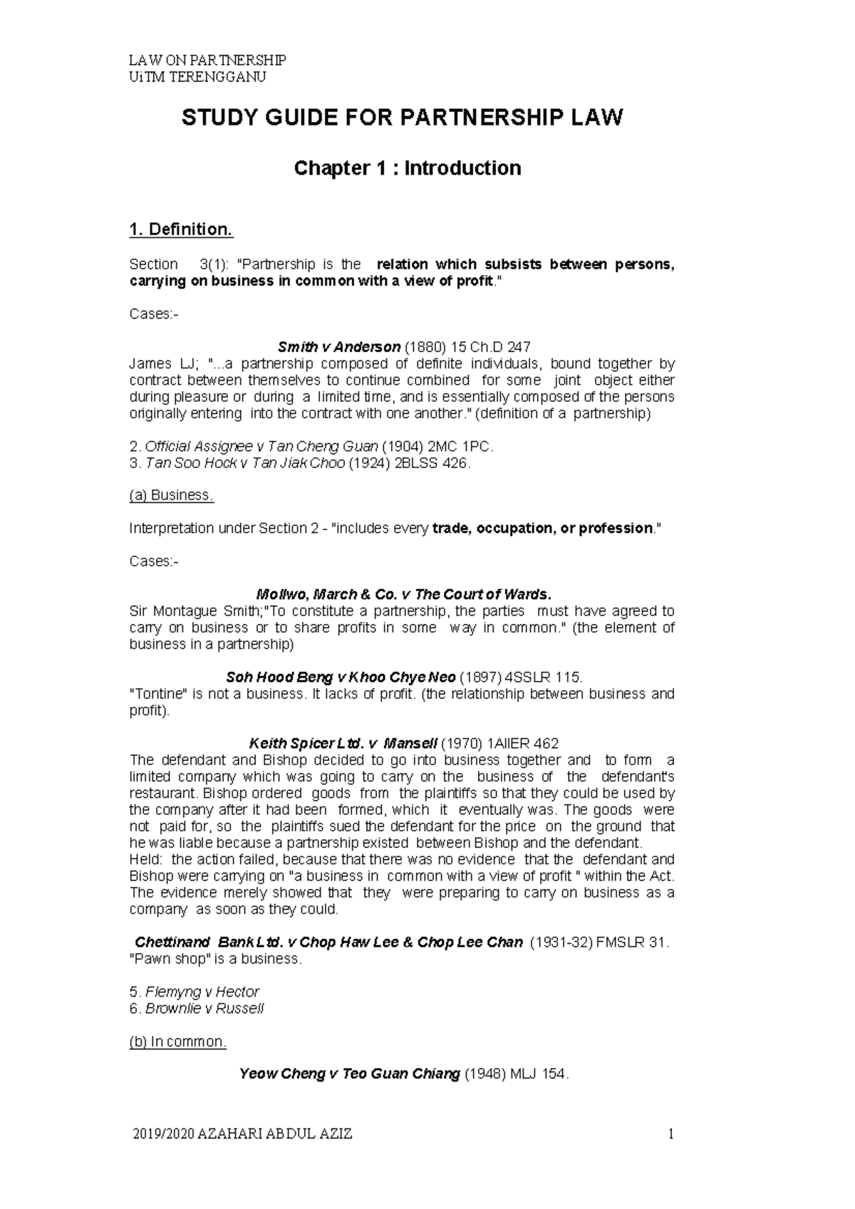 Partnership Law UiTM Studocu partnership-law-uitm-studocu