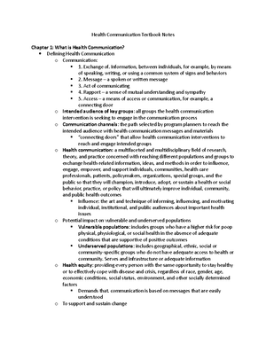Behavioral and Clinical Health Assessment Notes - ” (WHO 1974) o “A ...