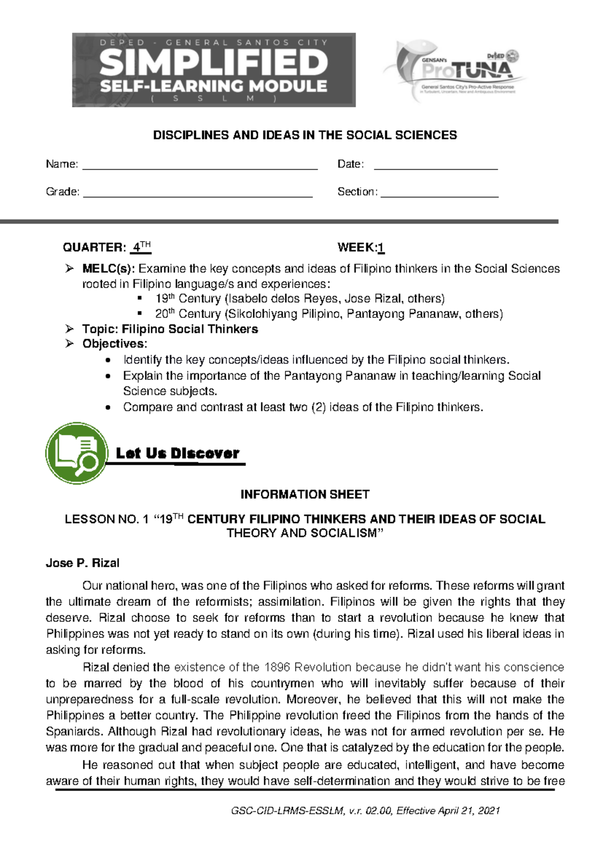 19th Century (Isabelo delos Reyes, Jose Rizal, others) Sikolohiyang ...