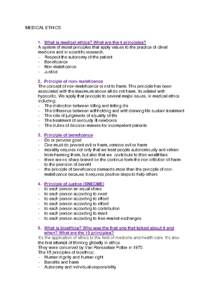 Medical ethics questions and answers - LEGAL MEDICINE & MEDICAL ETHICS ...