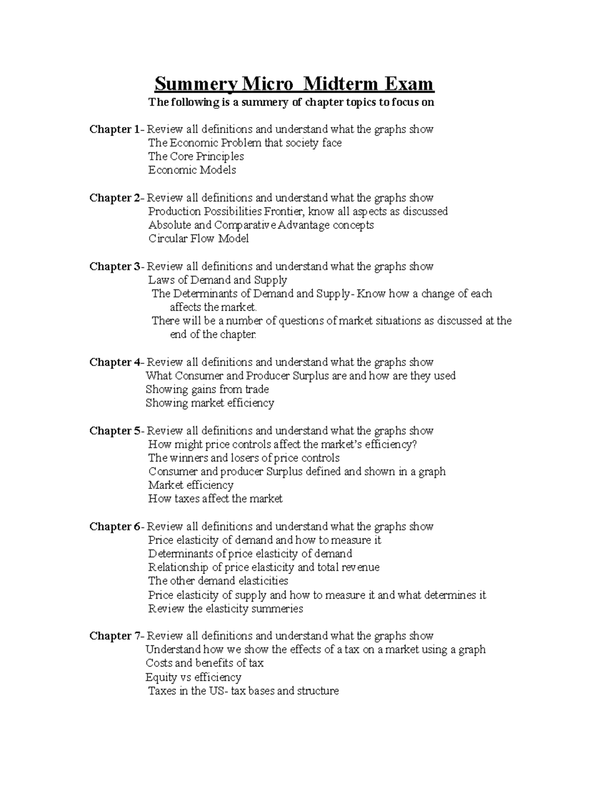 Micro 1201 Midterm Summery Sp 19 - Summery Micro Midterm Exam The following is a summery of ...