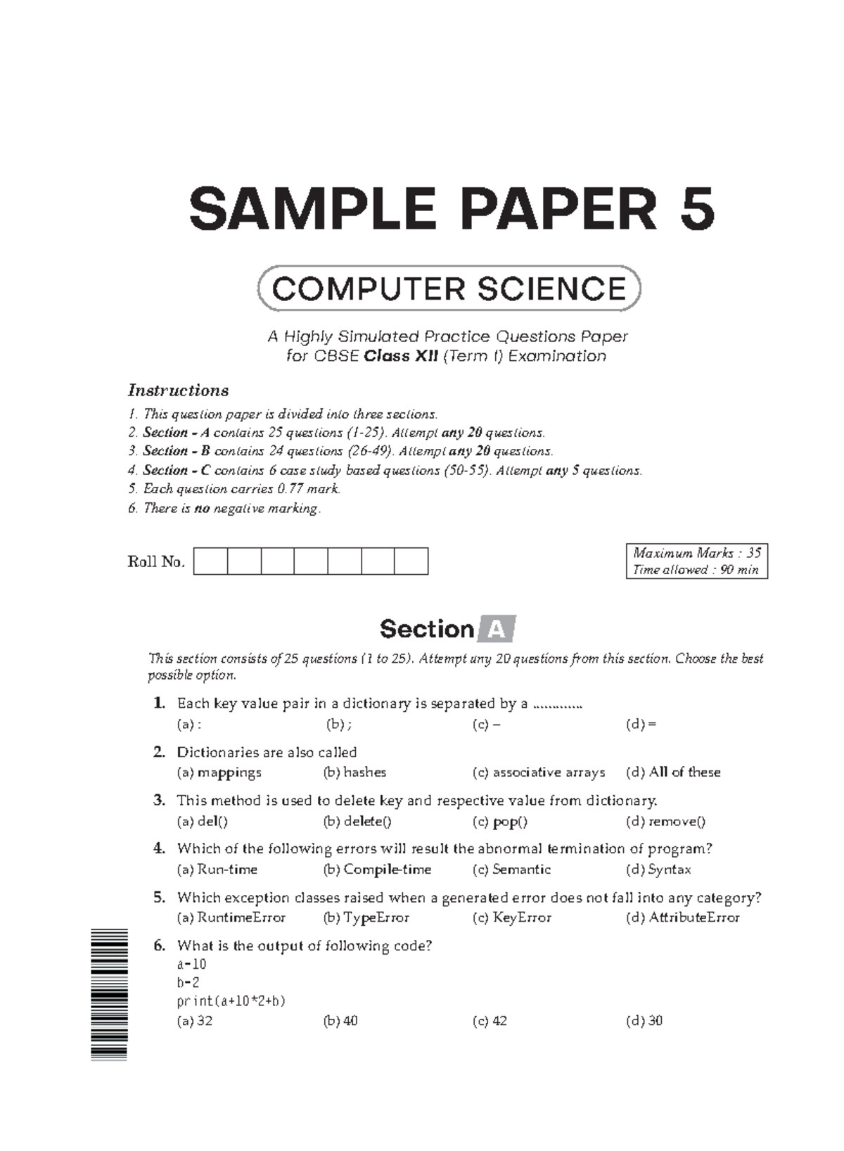 CS Sample Ppr-3 - CS Practice Material...High School - This section ...