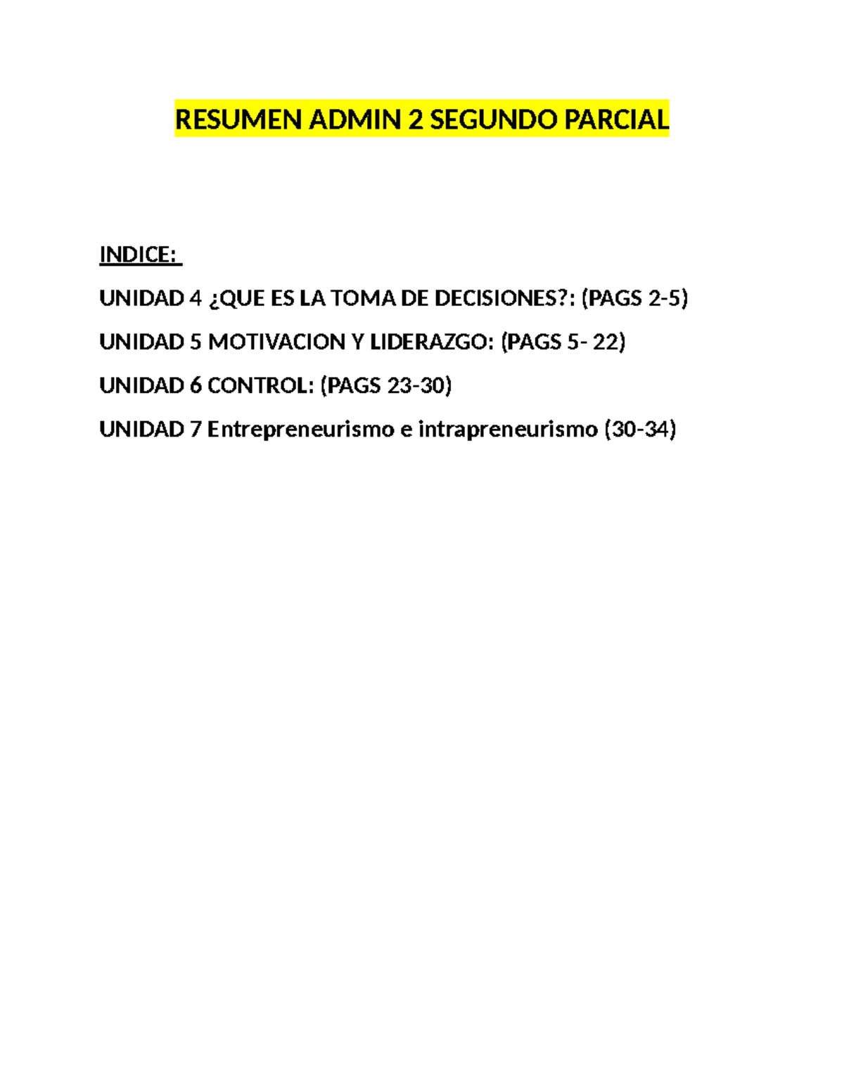 Resumen Admin 2 Segundo Parcial - RESUMEN ADMIN 2 SEGUNDO PARCIAL INDICE: UNIDAD 4 ¿QUE ES LA ...